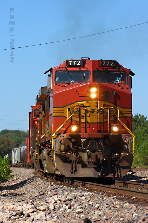 Southbound BNSF Mixed Freight Train